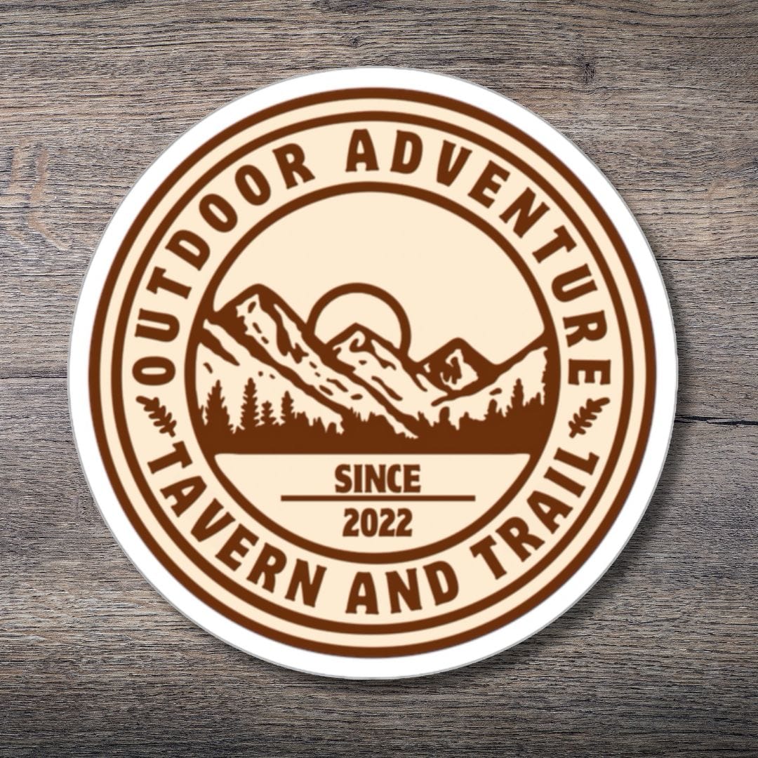 Outdoor Adventure Icon Sticker – Tavern and Trail